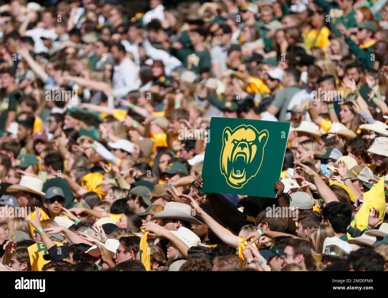 The Baylor Bears student section during an NCAA college football game ...