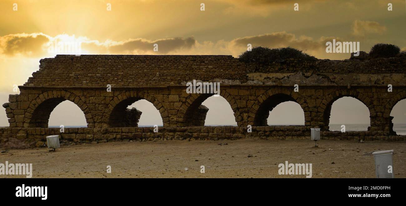 Aqueduct of Caesarea Maritima (Israel Stock Photo - Alamy