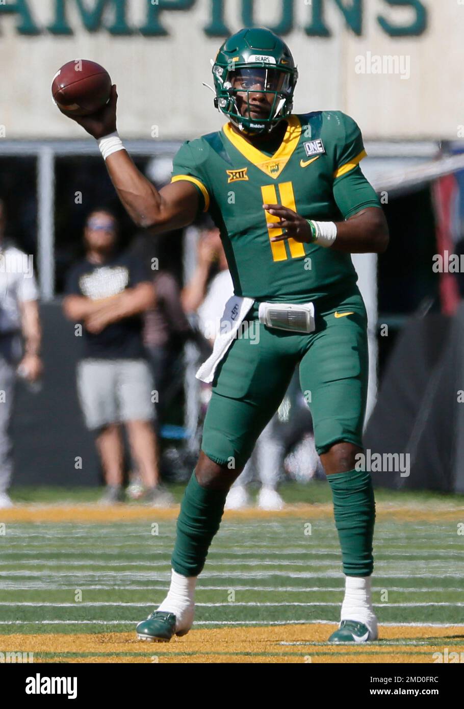 Baylor Bears quarterback Gerry Bohanon looks to pass downfield Oklahoma ...