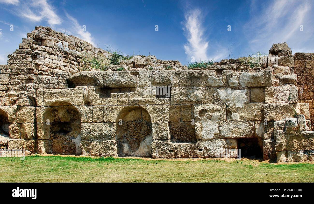 Caesarea Maritima (Israel) is a port city founded by Herod the Great in honor of Caesar Octavian ...