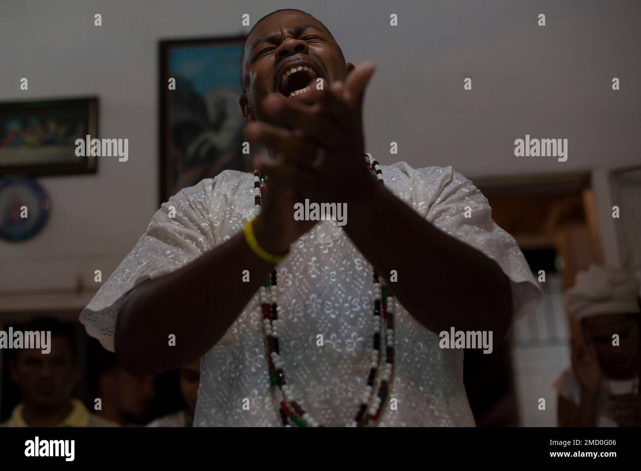 Wagner Luiz Abreu Machado, a priest of the Umbanda religion, known as ...