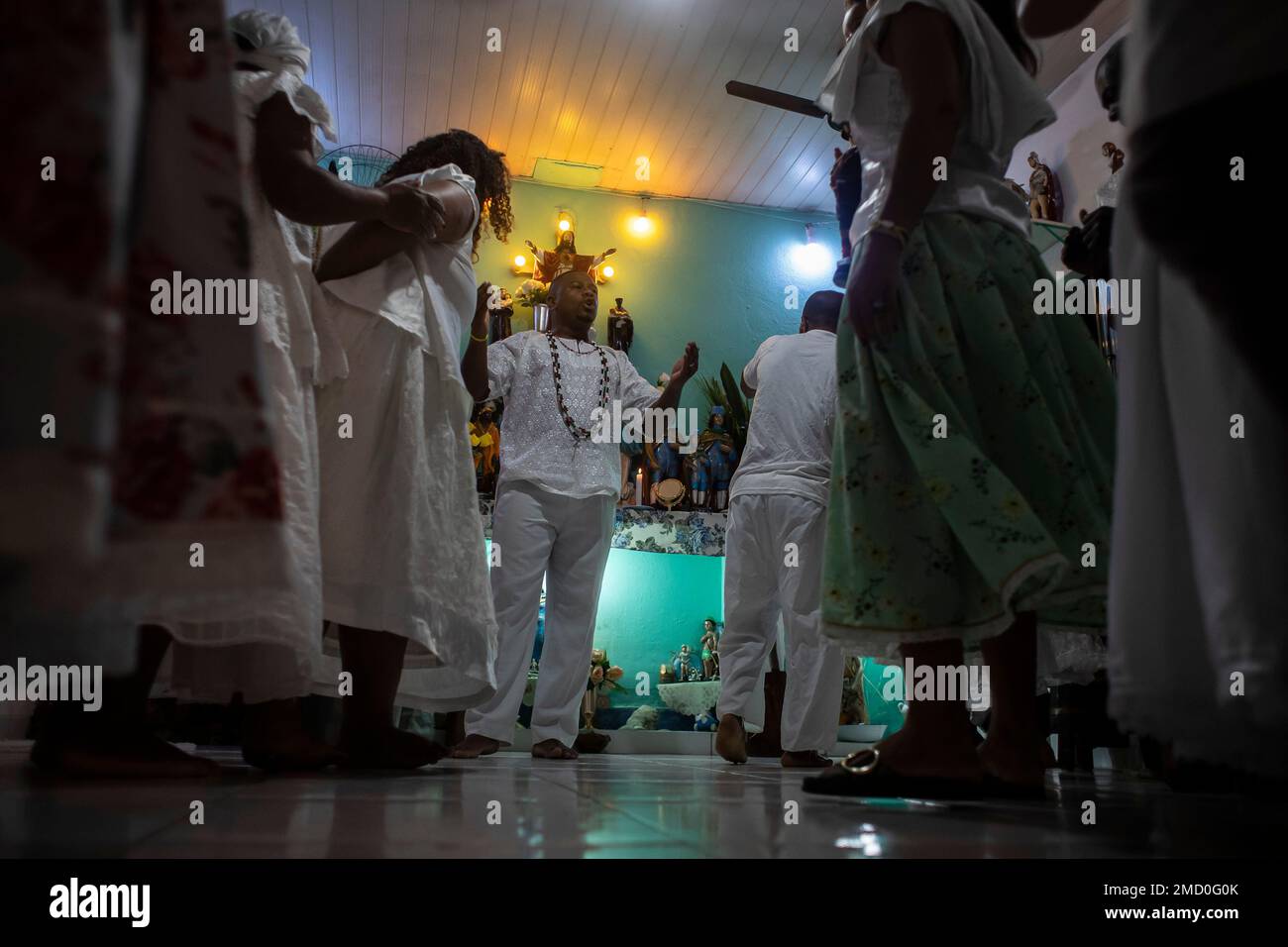 Wagner Luiz Abreu Machado, a priest of the Umbanda religion, known as ...