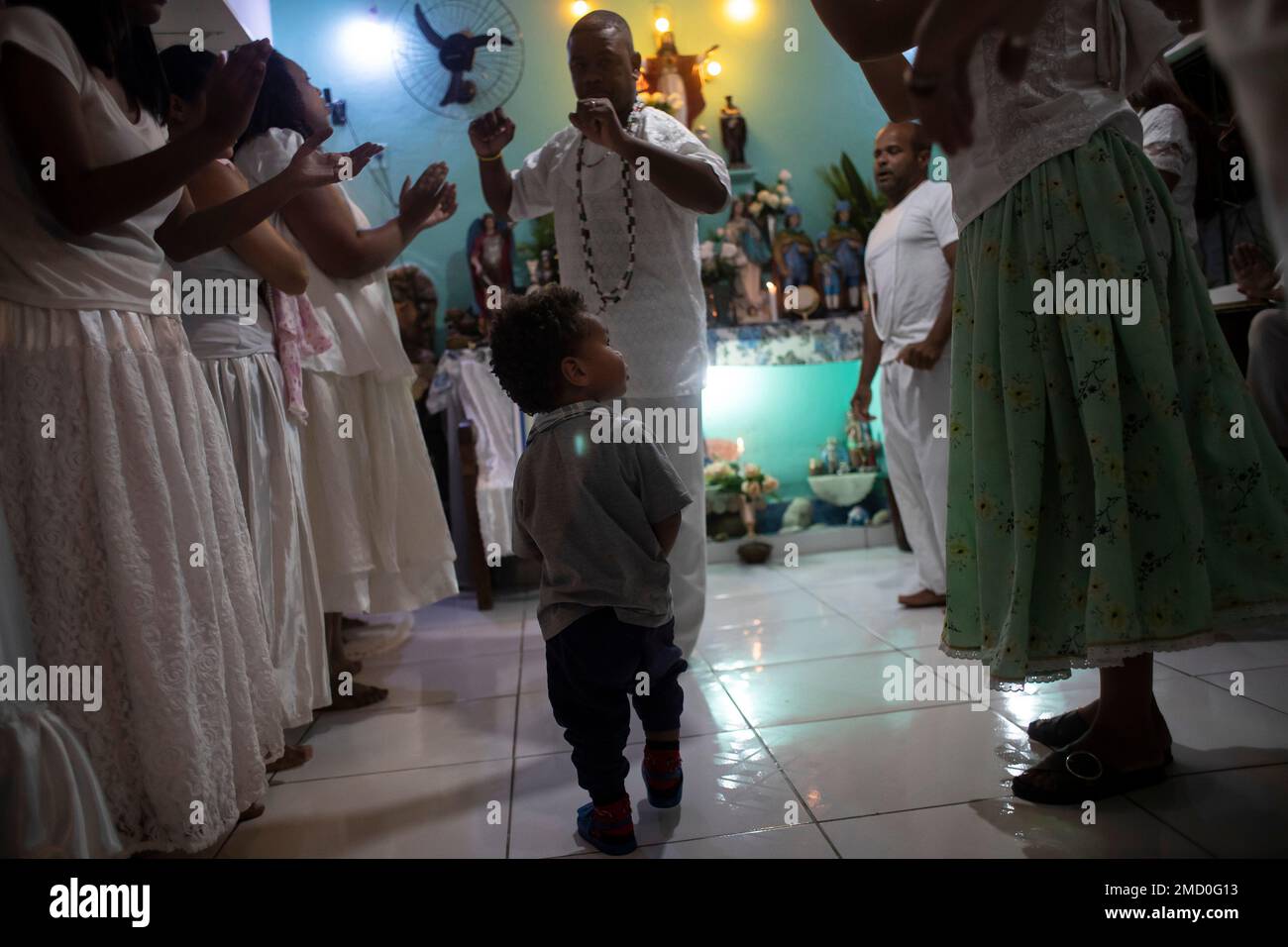 Wagner Luiz Abreu Machado, a priest of the Umbanda religion, known as ...