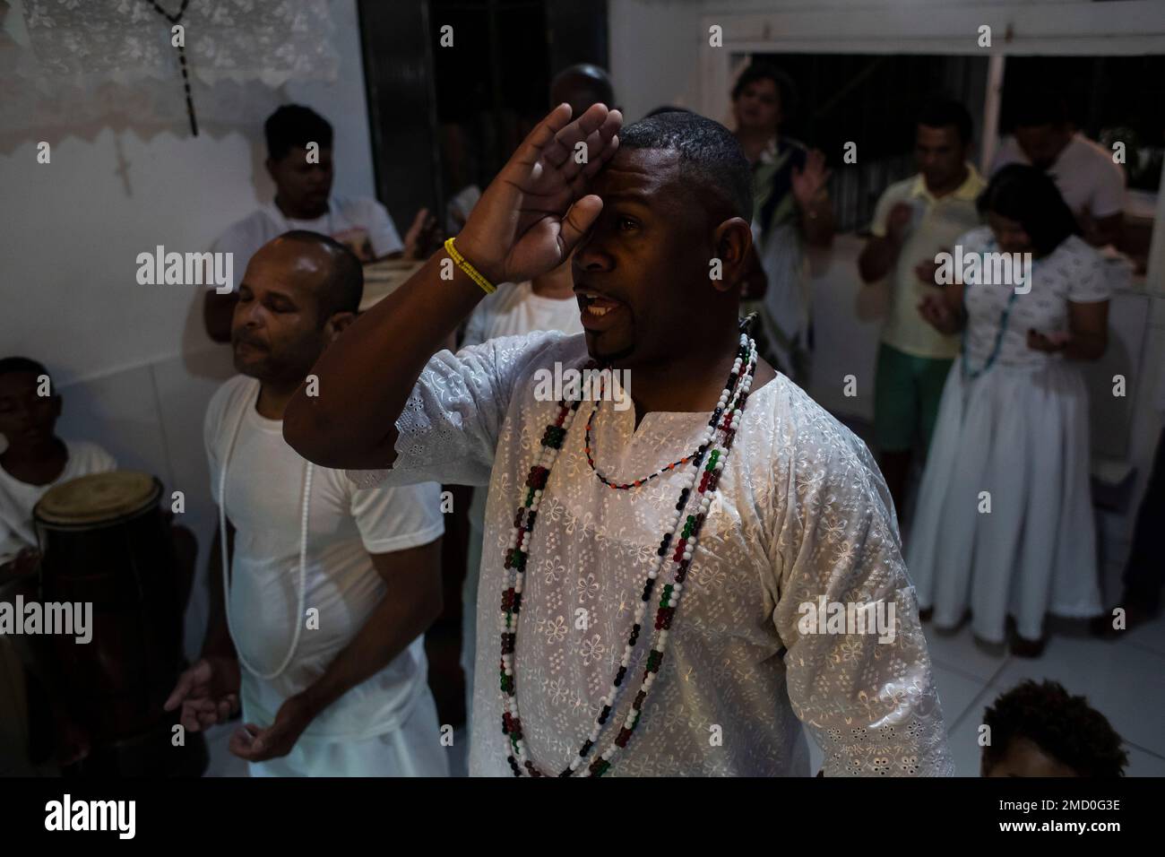 Wagner Luiz Abreu Machado, a priest of the Umbanda religion, known as ...