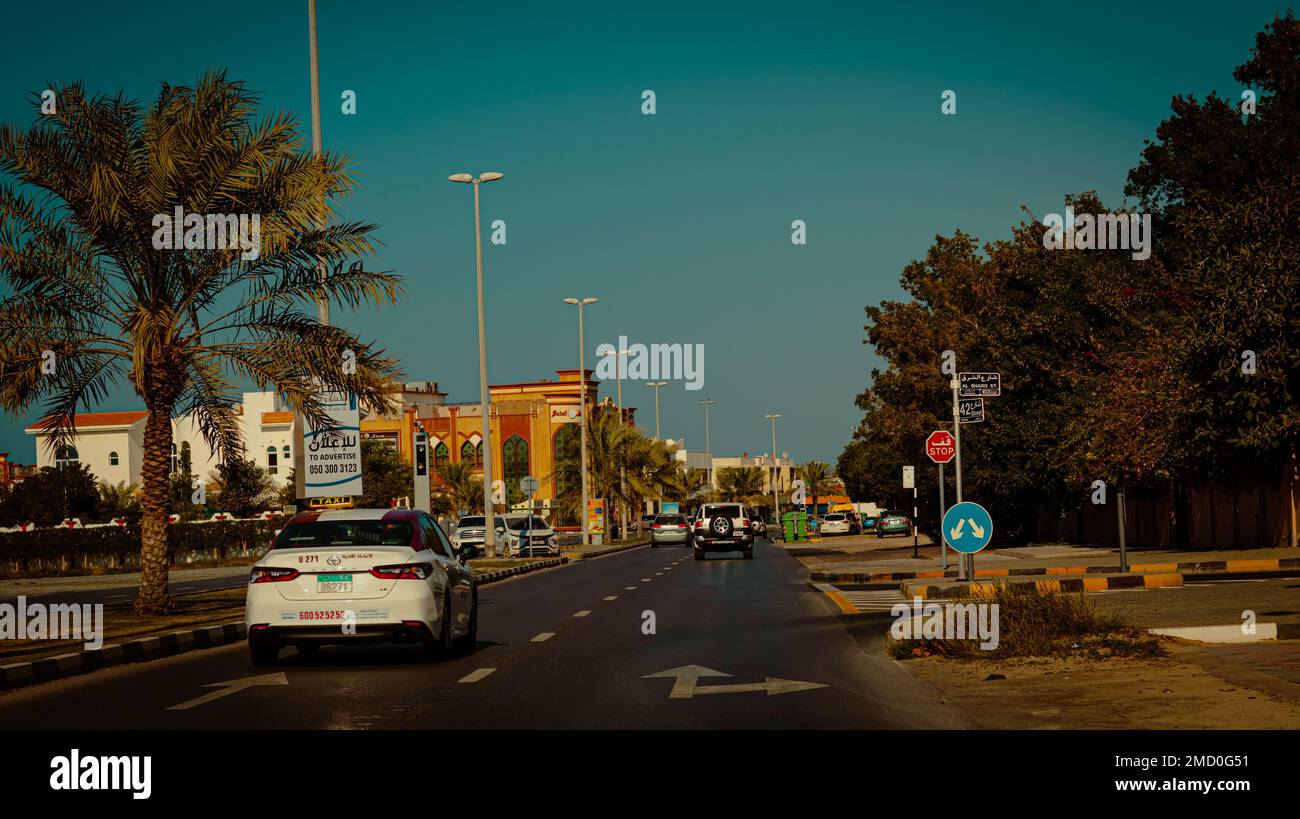 Sharjah city roads, Sharjah city UAE Stock Photo - Alamy
