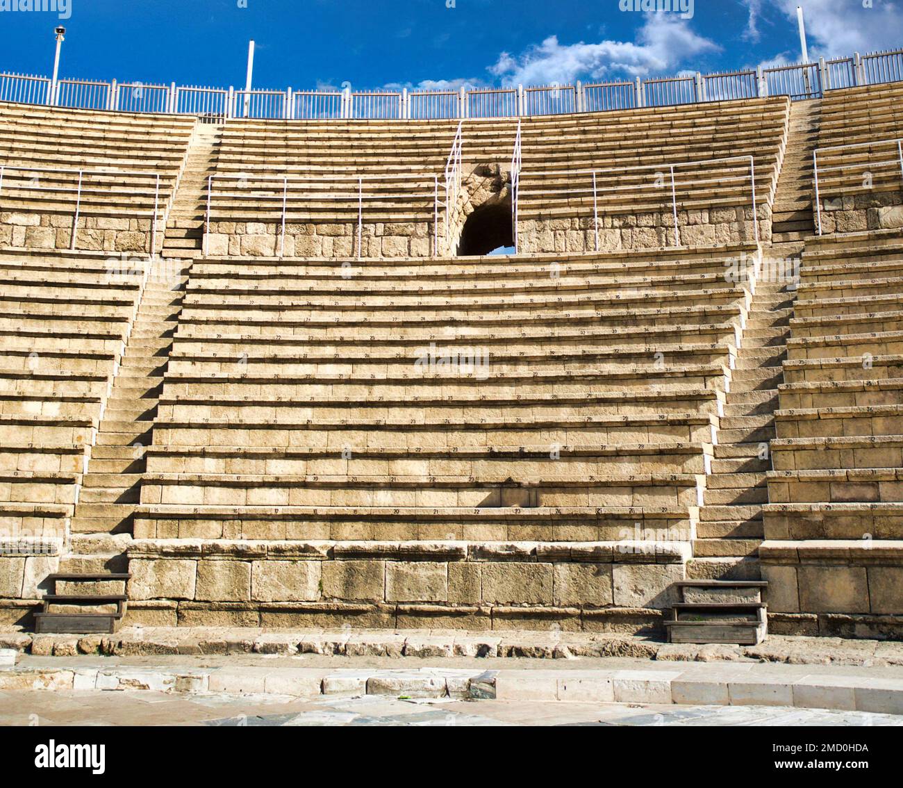 Caesarea National Park. Roman theater in Caesarea National Park Stock ...