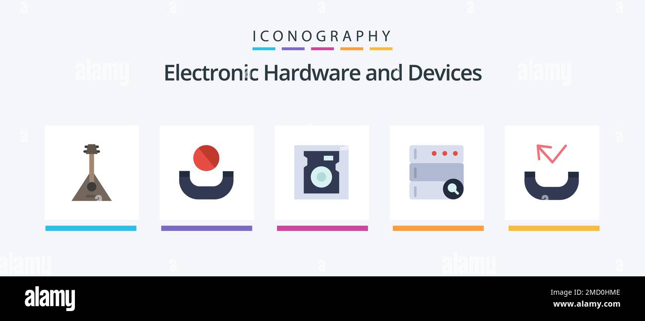 Devices Flat 5 Icon Pack Including . missed. disk. call. search. Creative Icons Design Stock ...