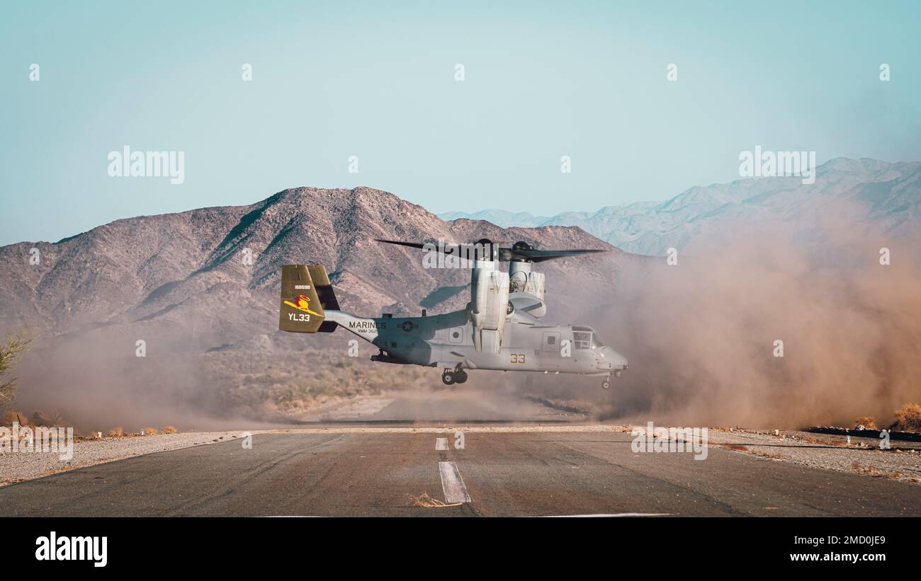 A U.S. Marine Corps MV-22B attached to Marine Medium Tiltrotor Squadron ...