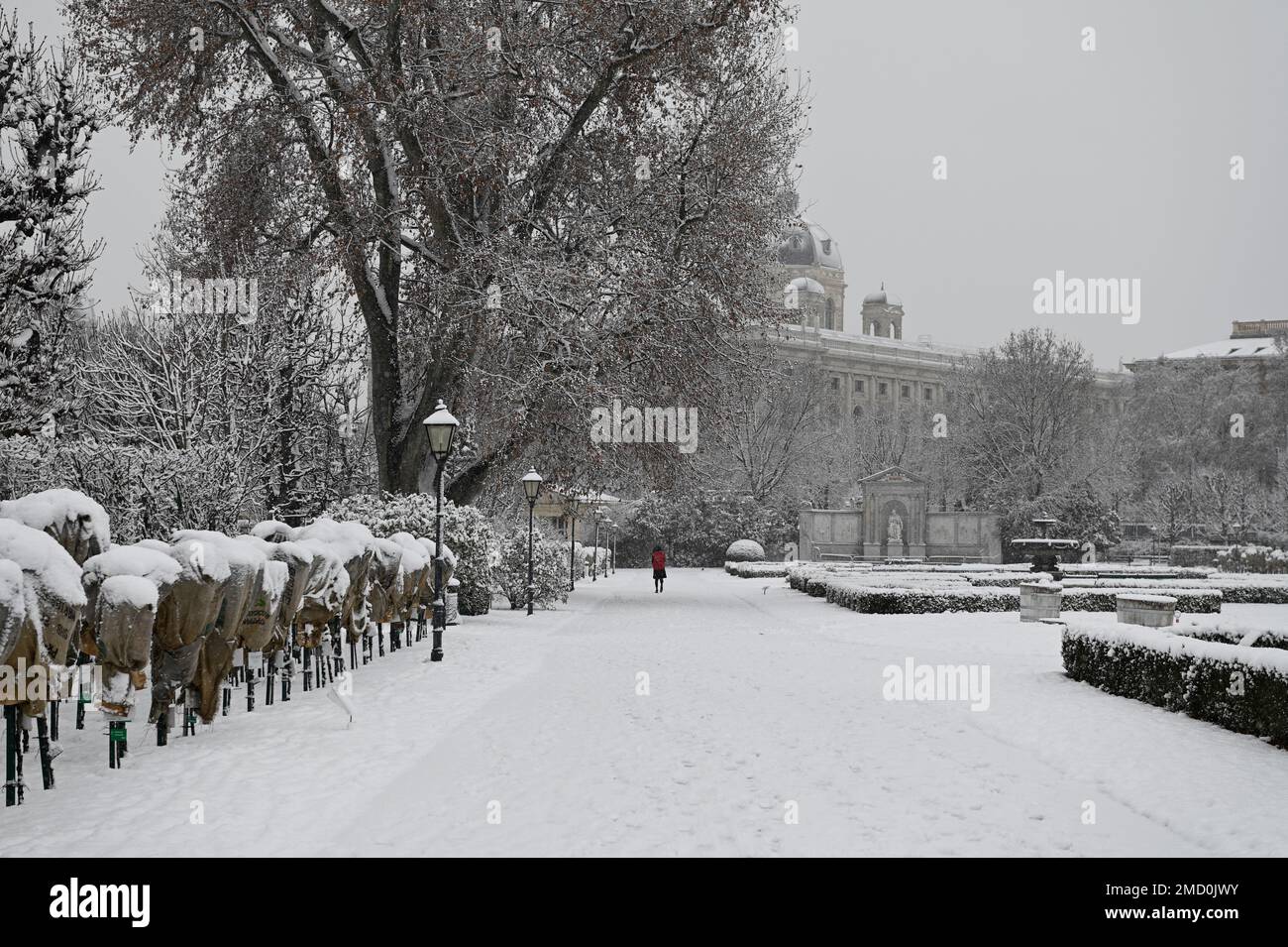 Vienna, Austria. 22nd January, 2023. The first snow in Vienna in the ...