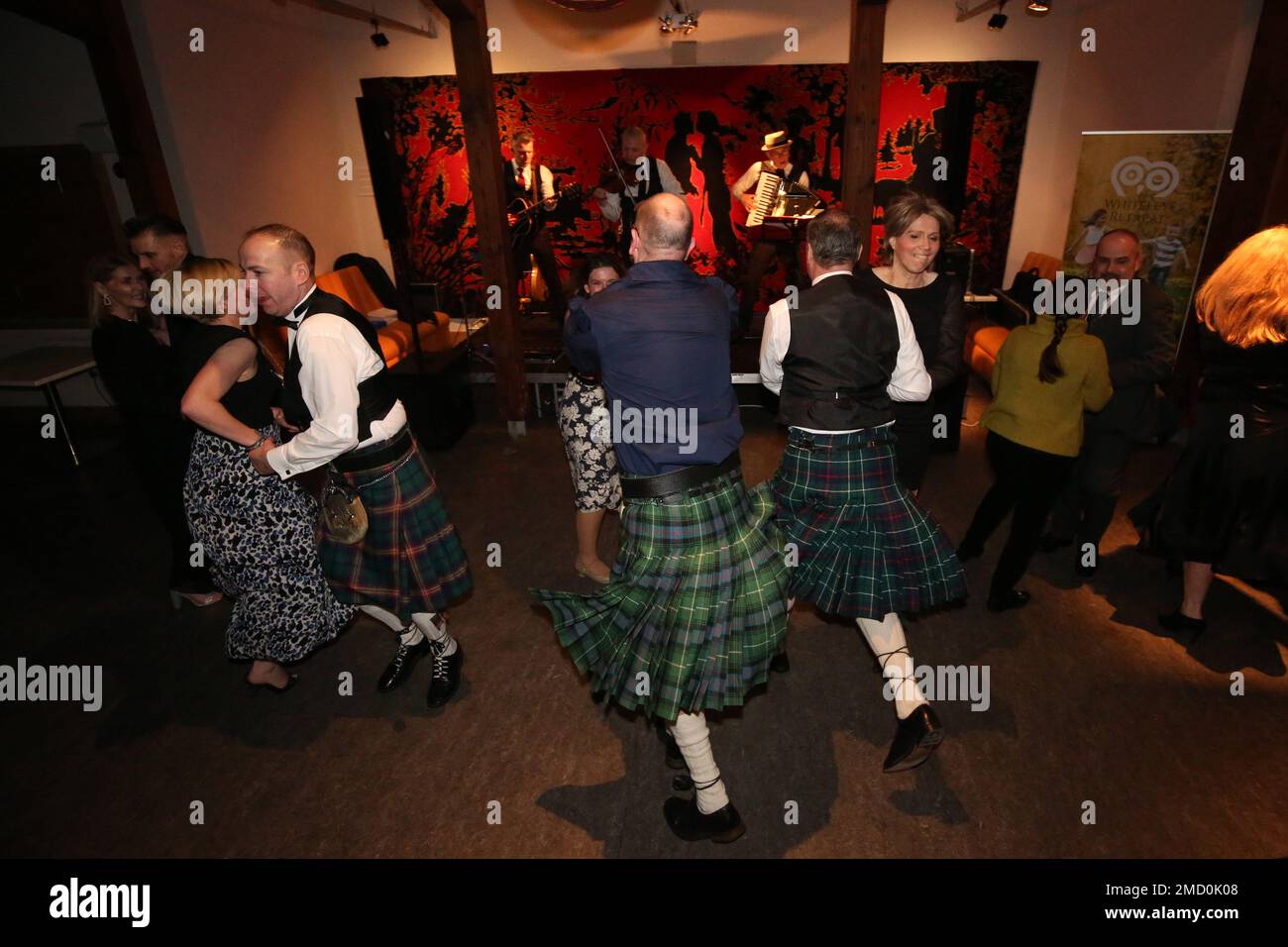 Scottish kilts party dancing hi-res stock photography and images - Alamy