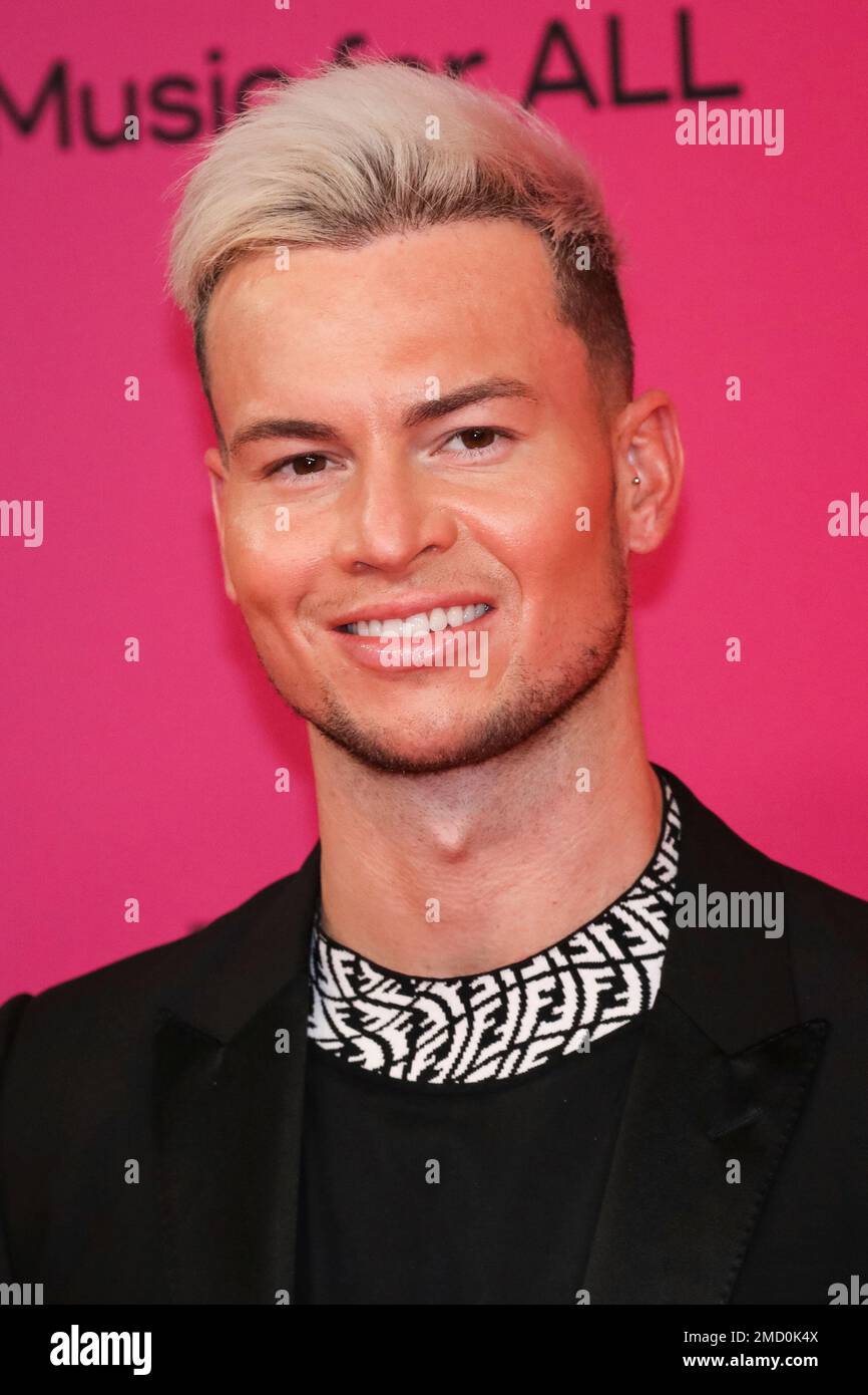 Joel Corry poses for photographers upon arrival at the European MTV ...