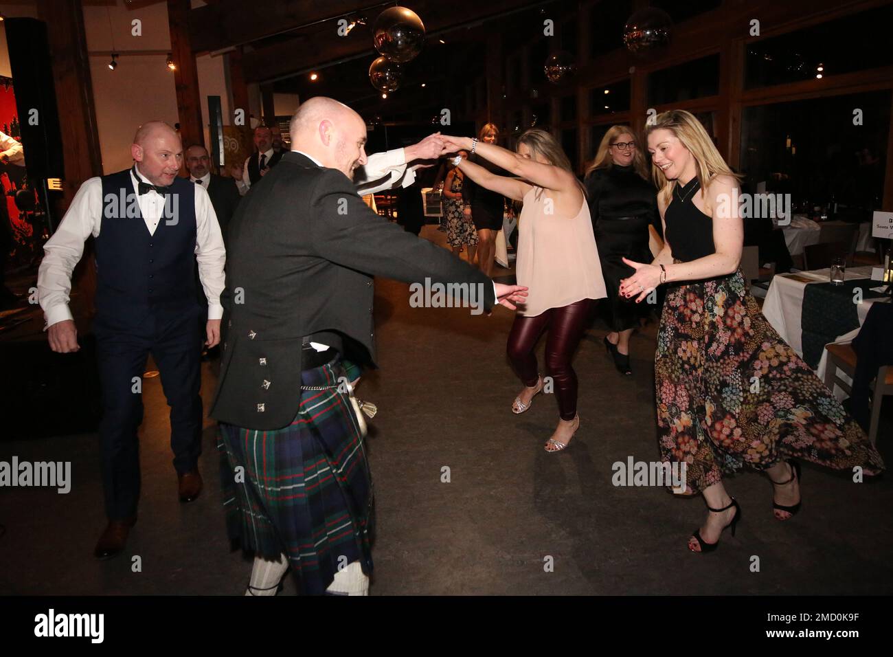Scottish kilts party dancing hi-res stock photography and images - Alamy