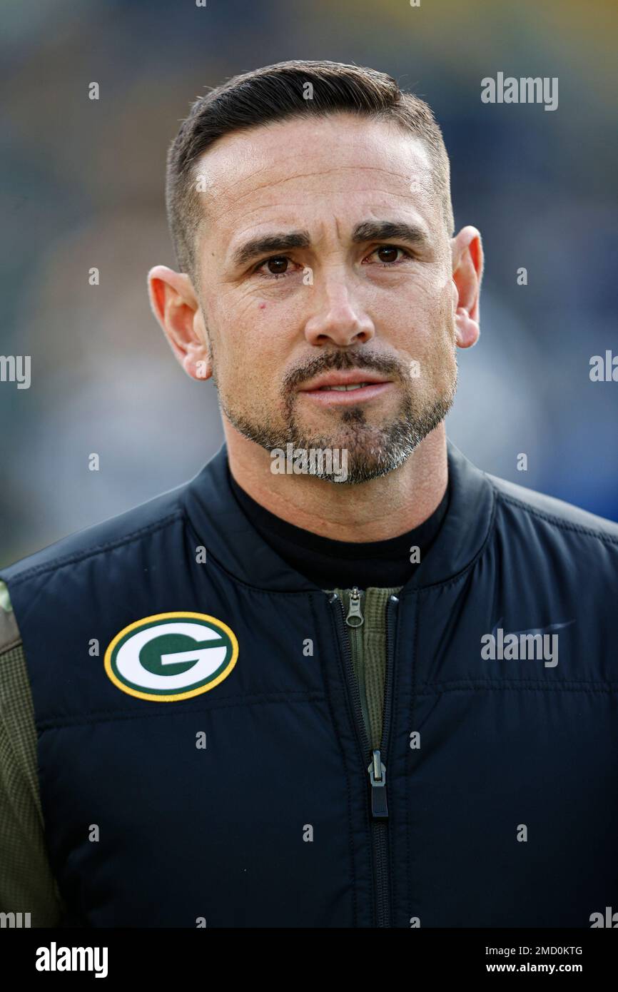 Green Bay Packers head coach Matt LaFleur walks on the sidelines before ...