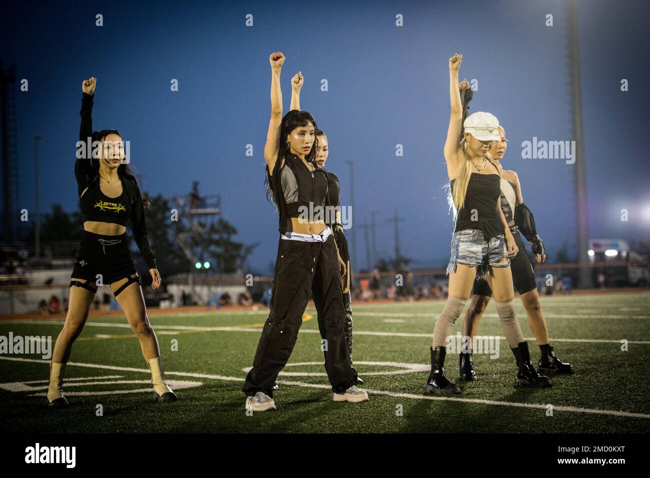 Members of La Chica, a South Korean dance group, perform at the ...