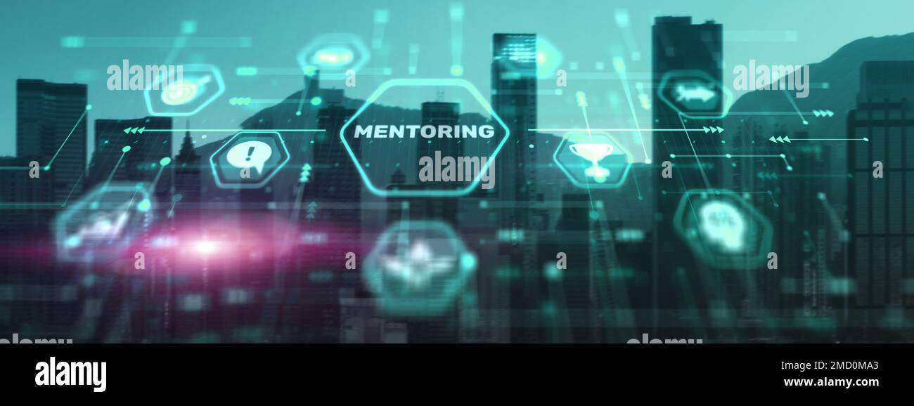 Mentoring Business. Personal Coaching. Training personal concept. City ...