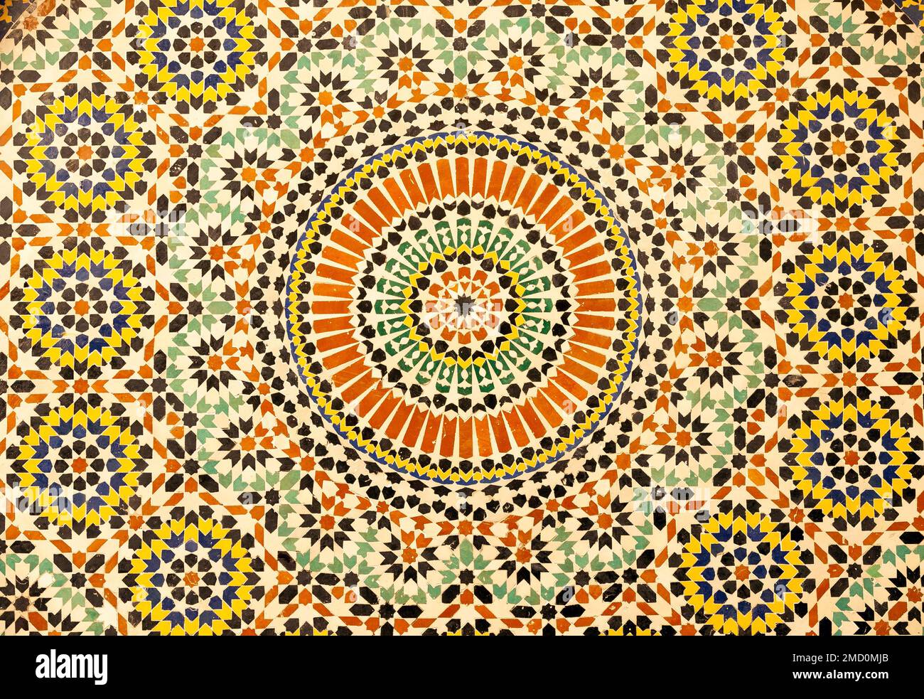 textures of ancient moroccan ceramic mosaic with geometric and floral ...