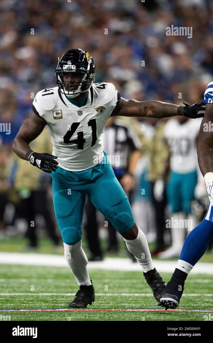 Jacksonville Jaguars defensive end Josh Allen (41) drops into coverage ...