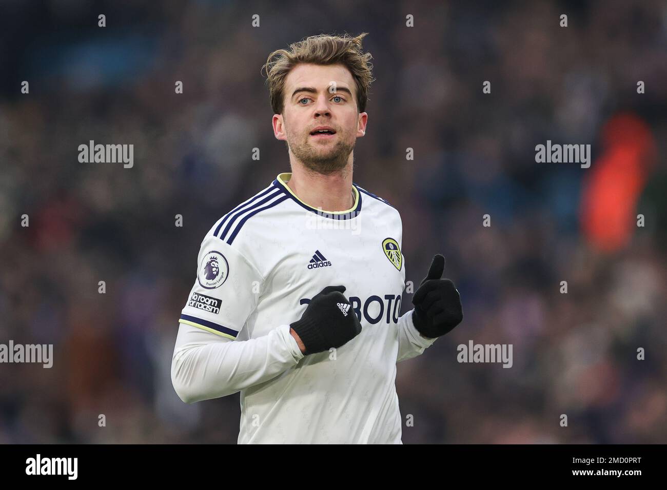 Patrick Bamford #9 of Leeds United during the Premier League match ...
