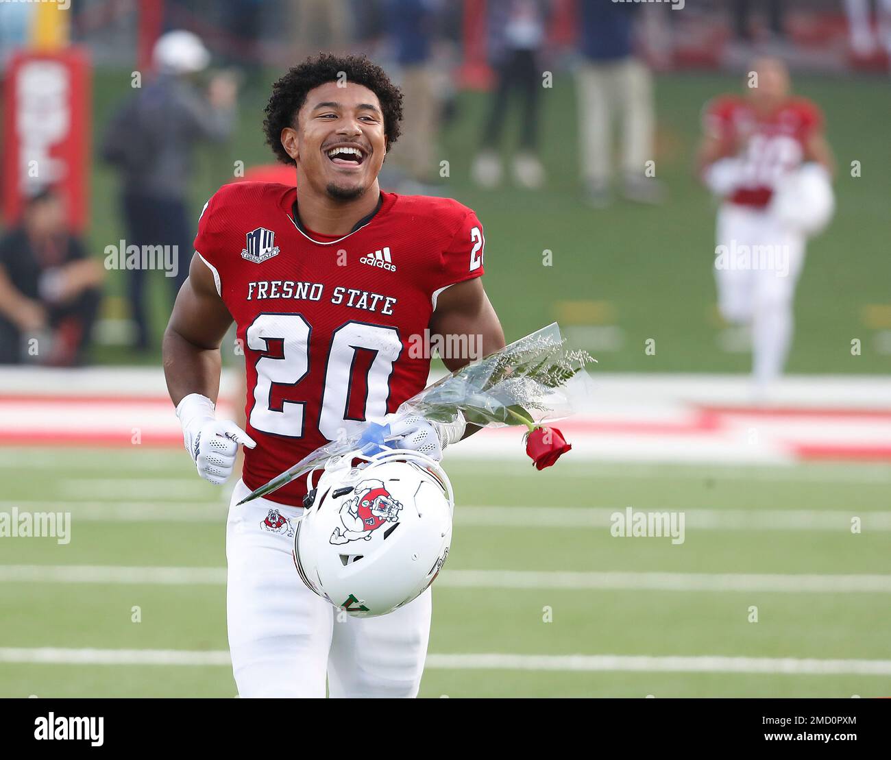 Fresno State running back and senior,Ronnie Rivers, is recognized ...