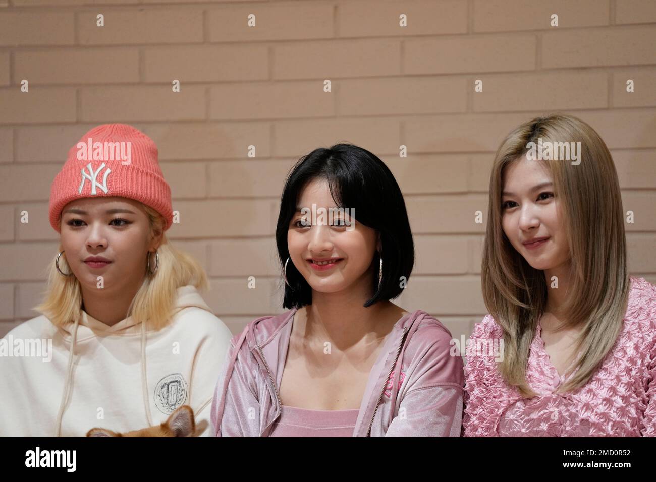 Members of South Korean K-pop group TWICE, from left, Jeongyeon, Jihyo ...