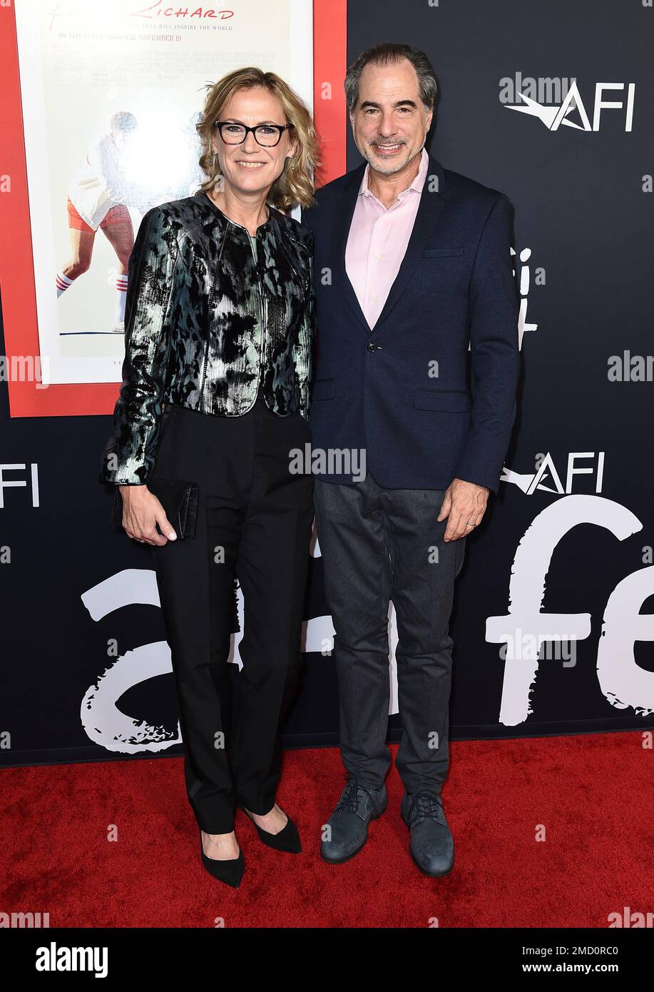 Ann Sarnoff arrives at the premiere of "King Richard" during the ...