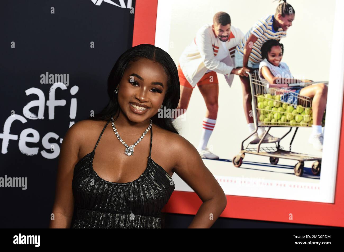 Layla Crawford arrives at the premiere of "King Richard" during the ...