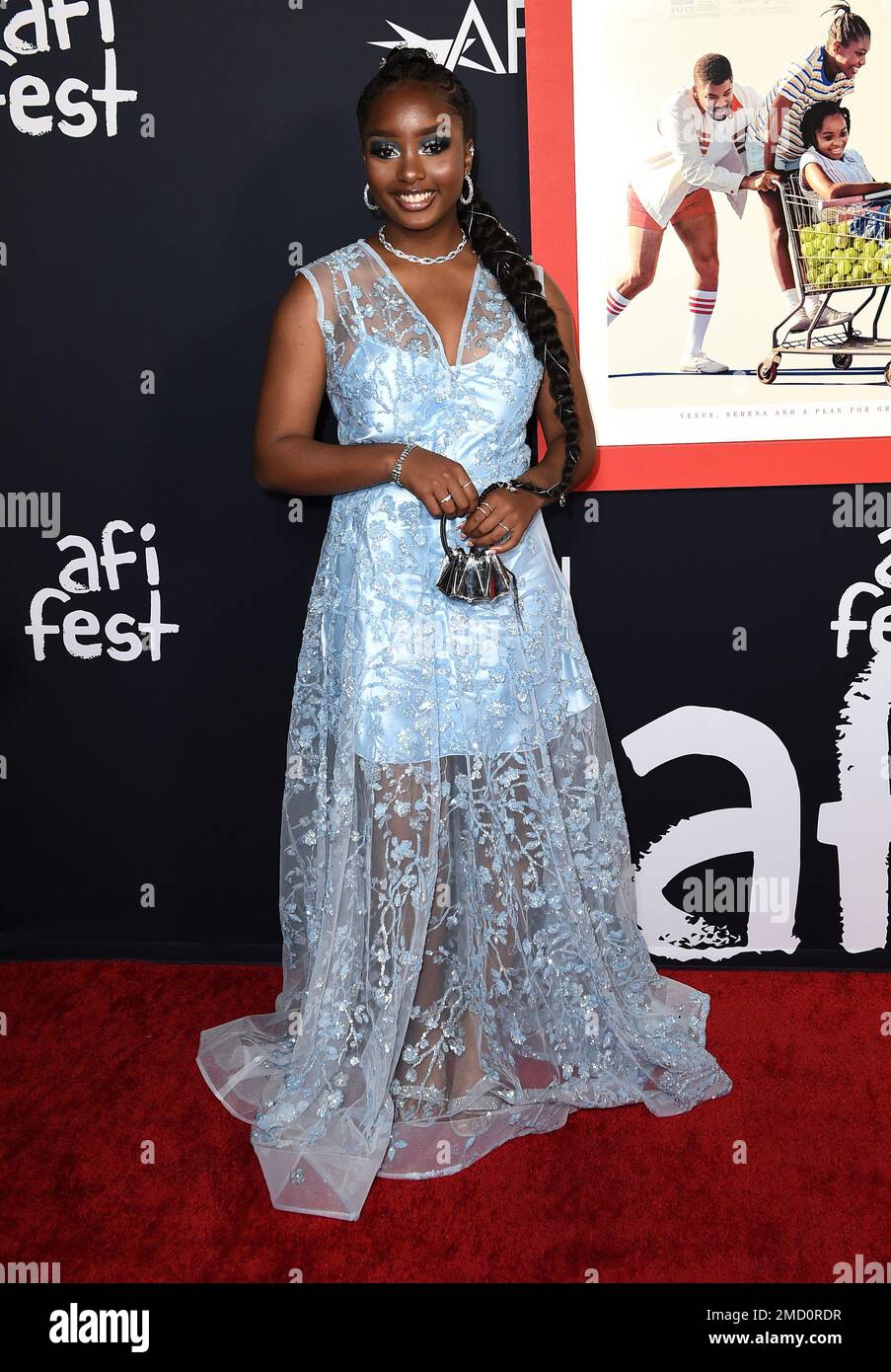 Daniele Lawson arrives at the premiere of "King Richard" during the ...