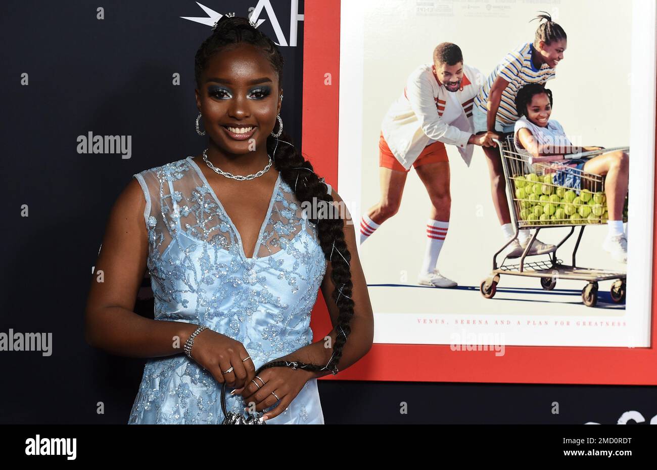 Daniele Lawson arrives at the premiere of "King Richard" during the ...