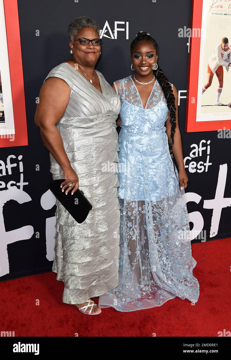 Daniele Lawson arrives at the premiere of "King Richard" during the ...