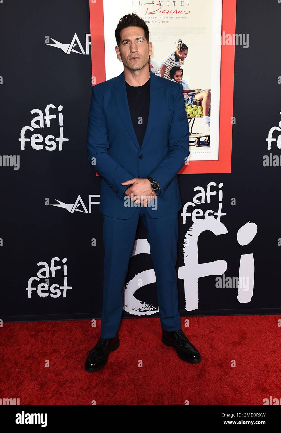 Jon Bernthal arrives at the premiere of "King Richard" during the ...