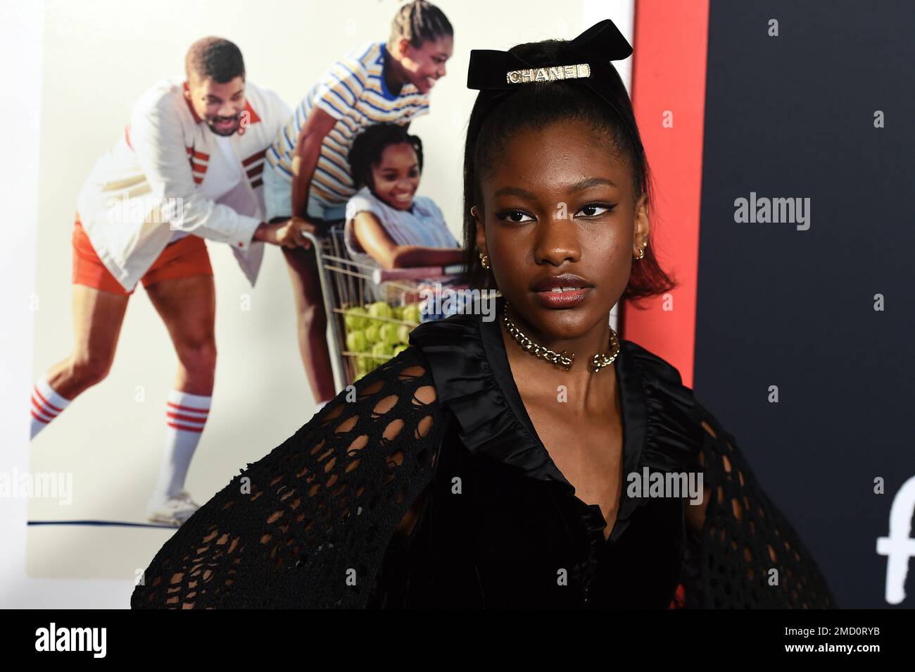 Demi Singleton arrives at the premiere of "King Richard" during the ...