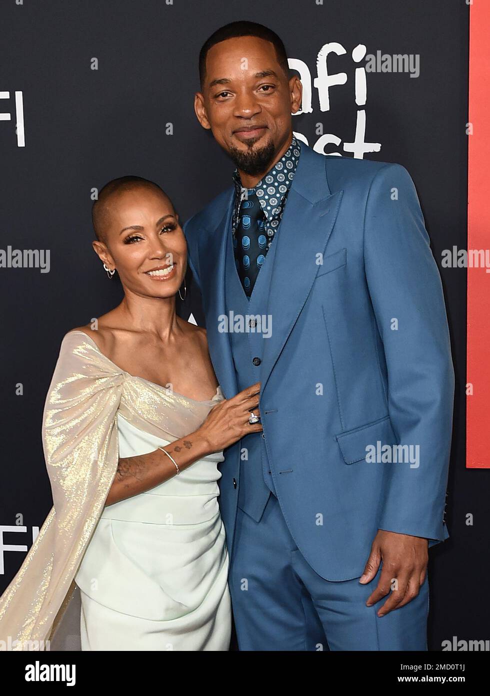 Jada Pinkett Smith, left, and Will Smith arrive at the premiere of ...