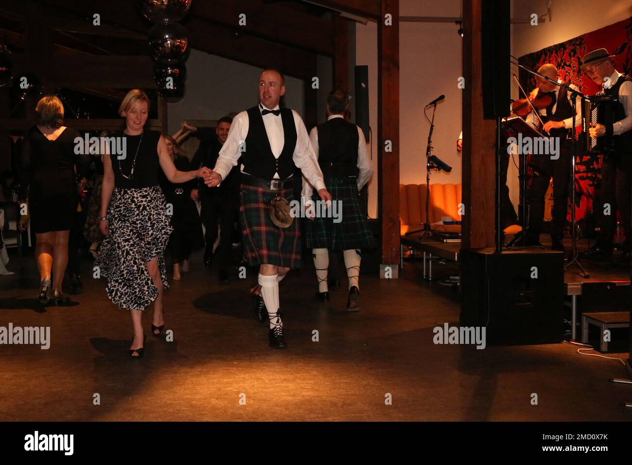 Scottish kilts party dancing hi-res stock photography and images - Alamy
