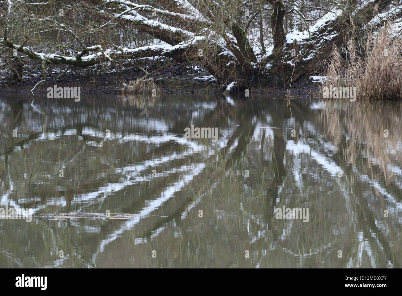 beautiful Snowdrifts create unusual Reflections Stock Photo - Alamy