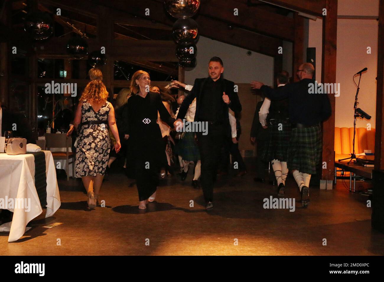 Scottish kilts party dancing hi-res stock photography and images - Alamy