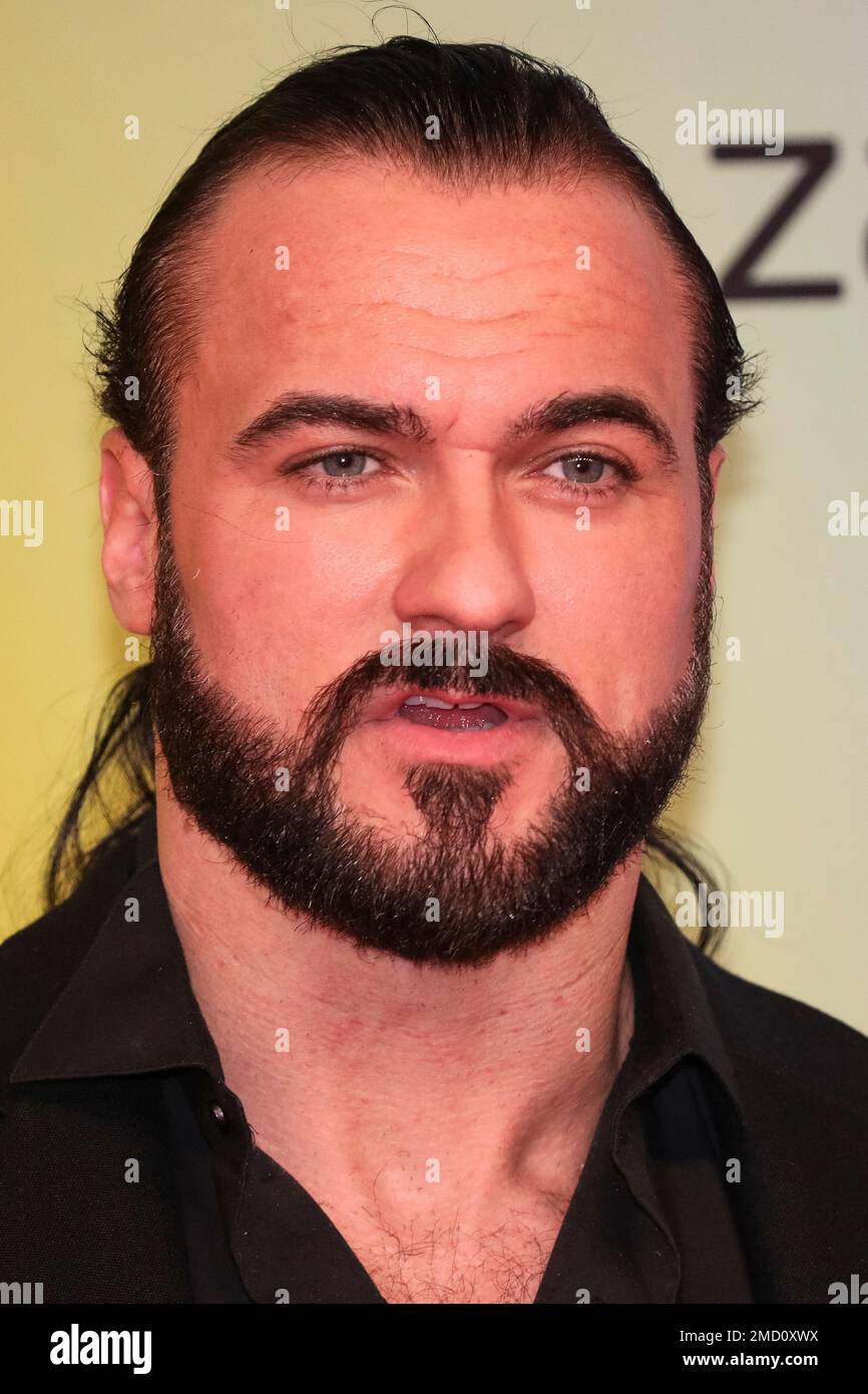 Drew McIntyre poses for photographers upon arrival at the European MTV ...