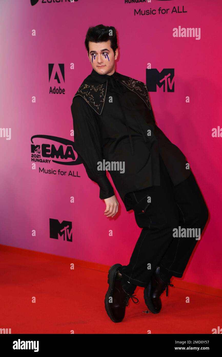 Gjon's Tears poses for photographers upon arrival at the European MTV ...