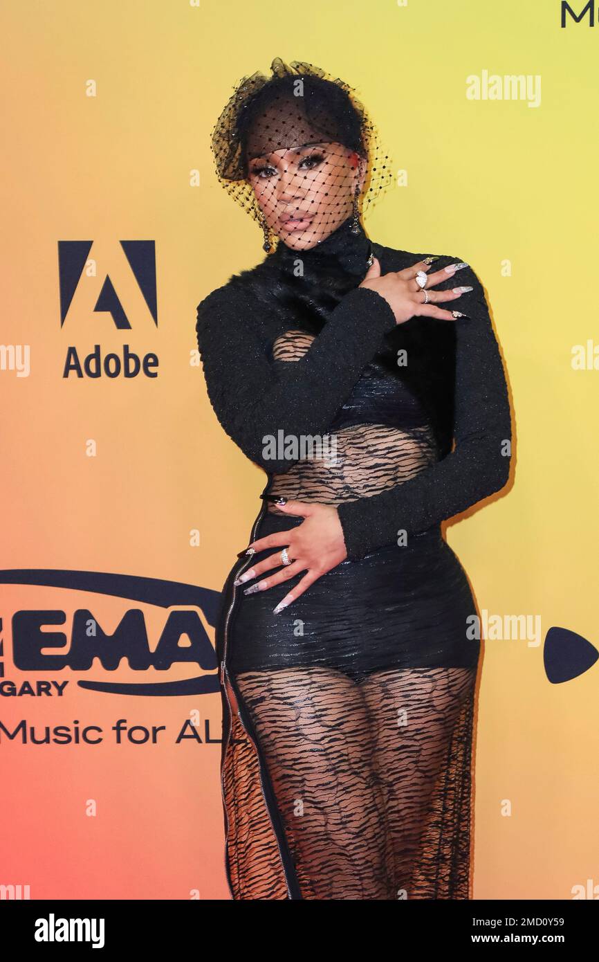 Saweetie poses for photographers upon arrival at the European MTV ...