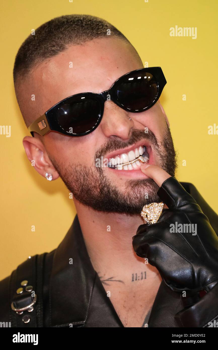 Maluma poses for photographers upon arrival at the European MTV Awards ...