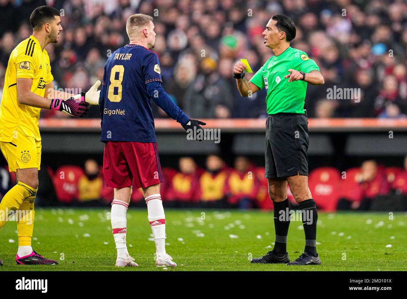 ROTTERDAM, NETHERLANDS - JANUARY 22: goalkeeper Geronimo Rulli of Ajax ...