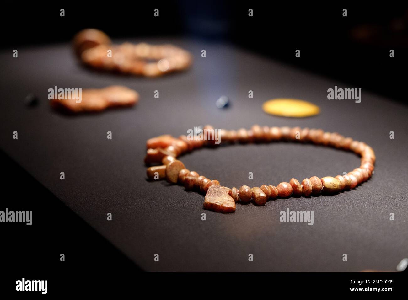 An amber necklace from the 3rd century CE on loan from National History ...