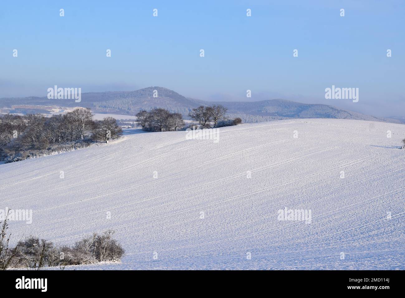 wave shaped hills in snow Stock Photo - Alamy