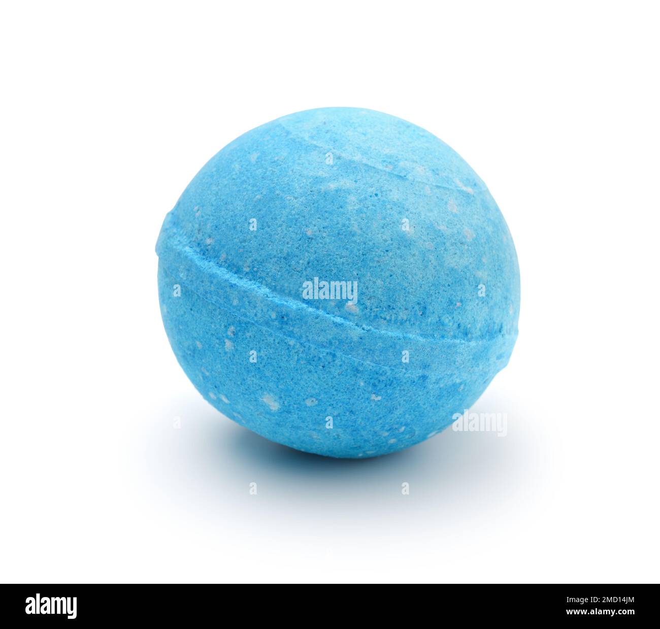 Salt blue bath bomb isolated on white background Stock Photo - Alamy