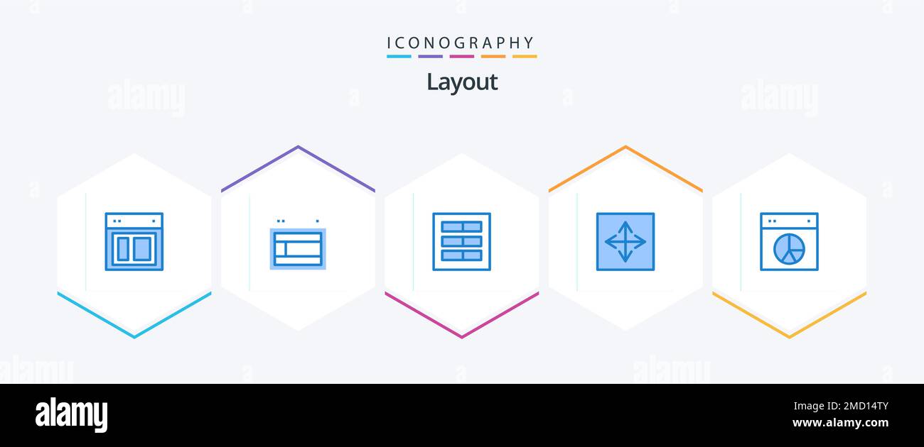 Layout 25 Blue icon pack including layout. chart. ui. interface. arrow ...