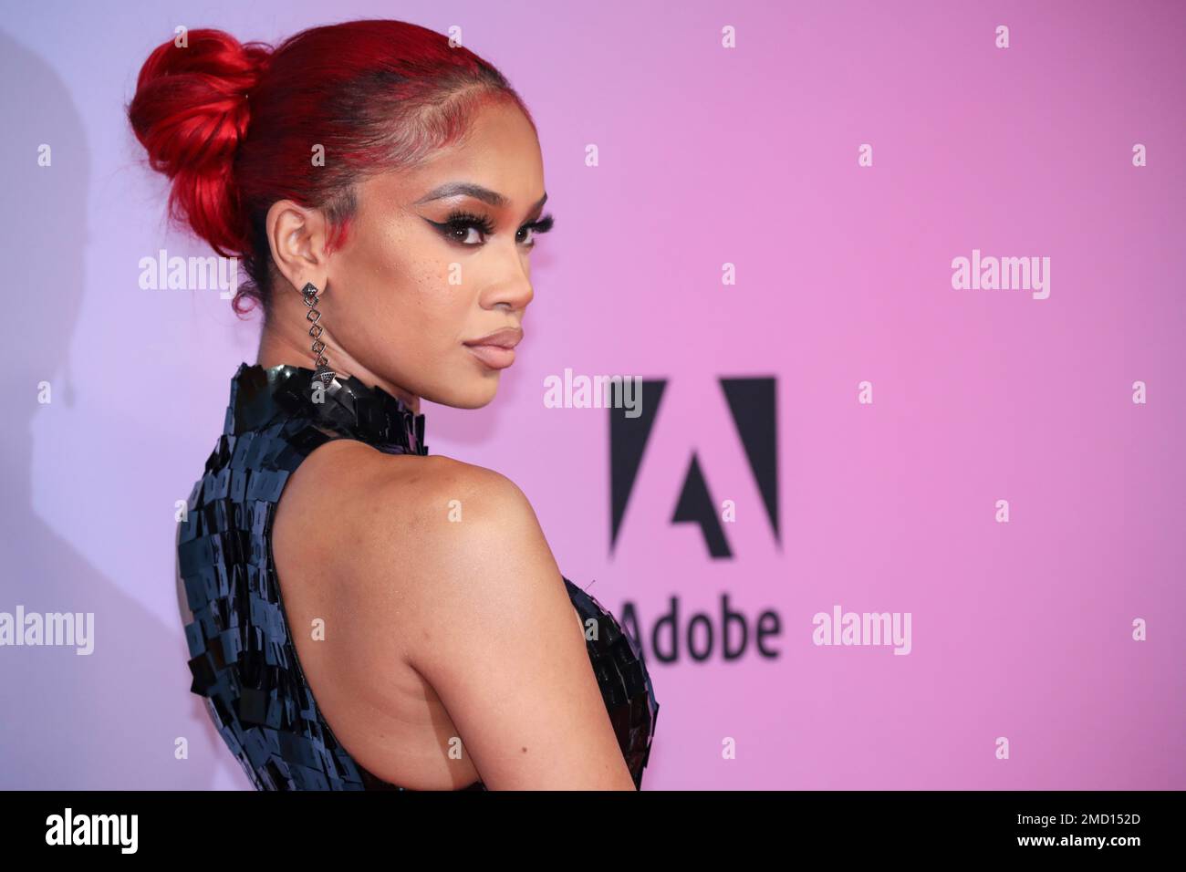 Saweetie poses for photographers upon arrival at the European MTV ...