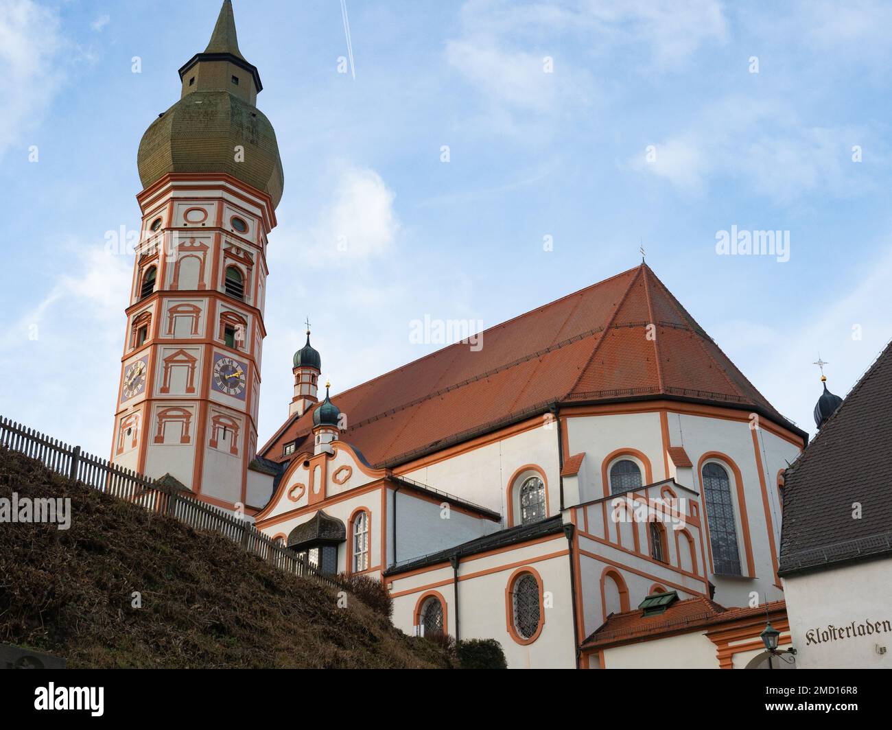 Andechs, Germany - December 27th 2022: Front of the baroque monastery ...