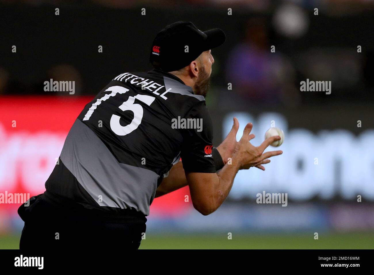 New Zealand's Daryl Mitchell catches out Australia's captain Aaron ...