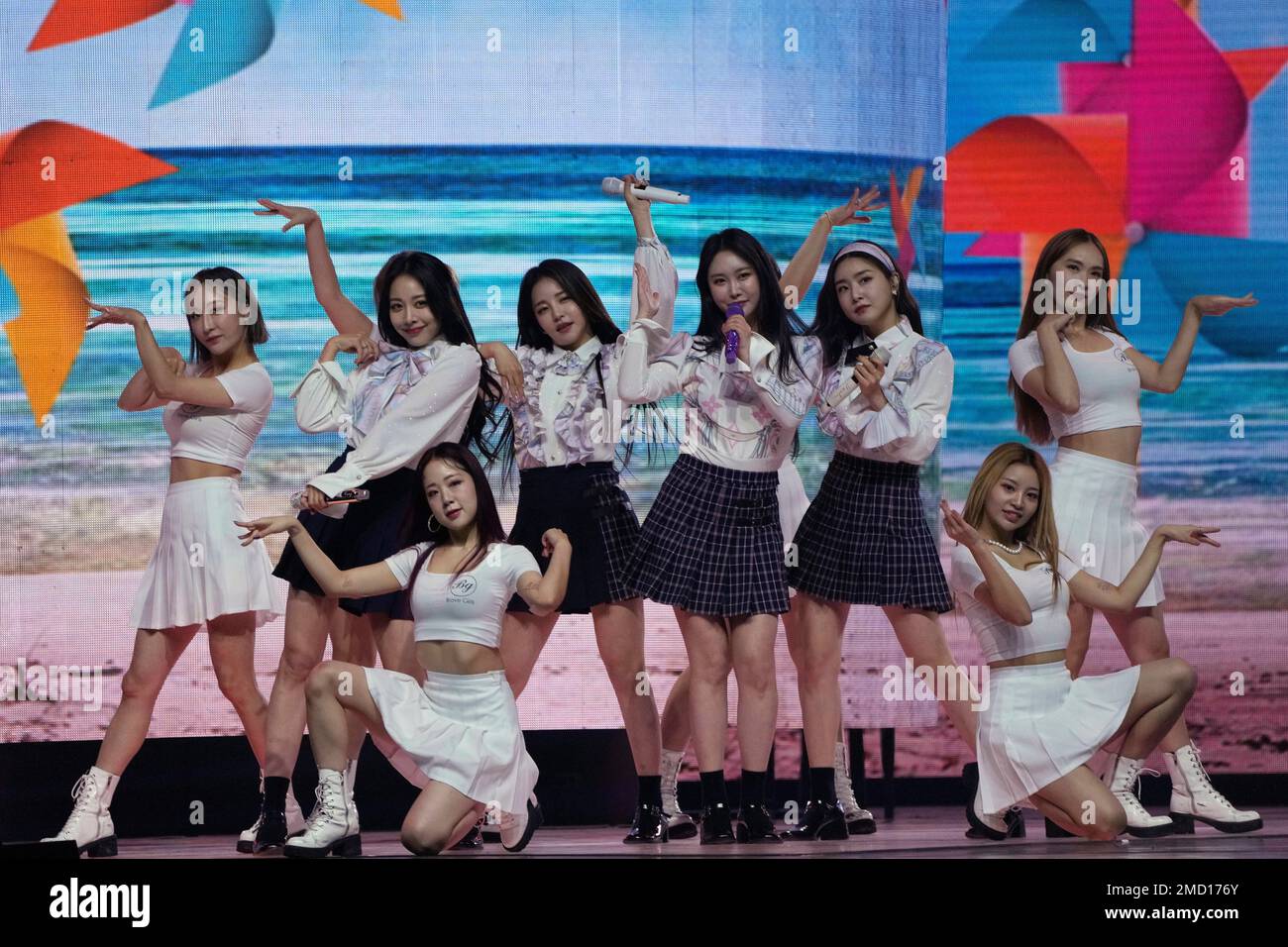 South Korean K-Pop group Brave Girls performs during the 2021 World K ...