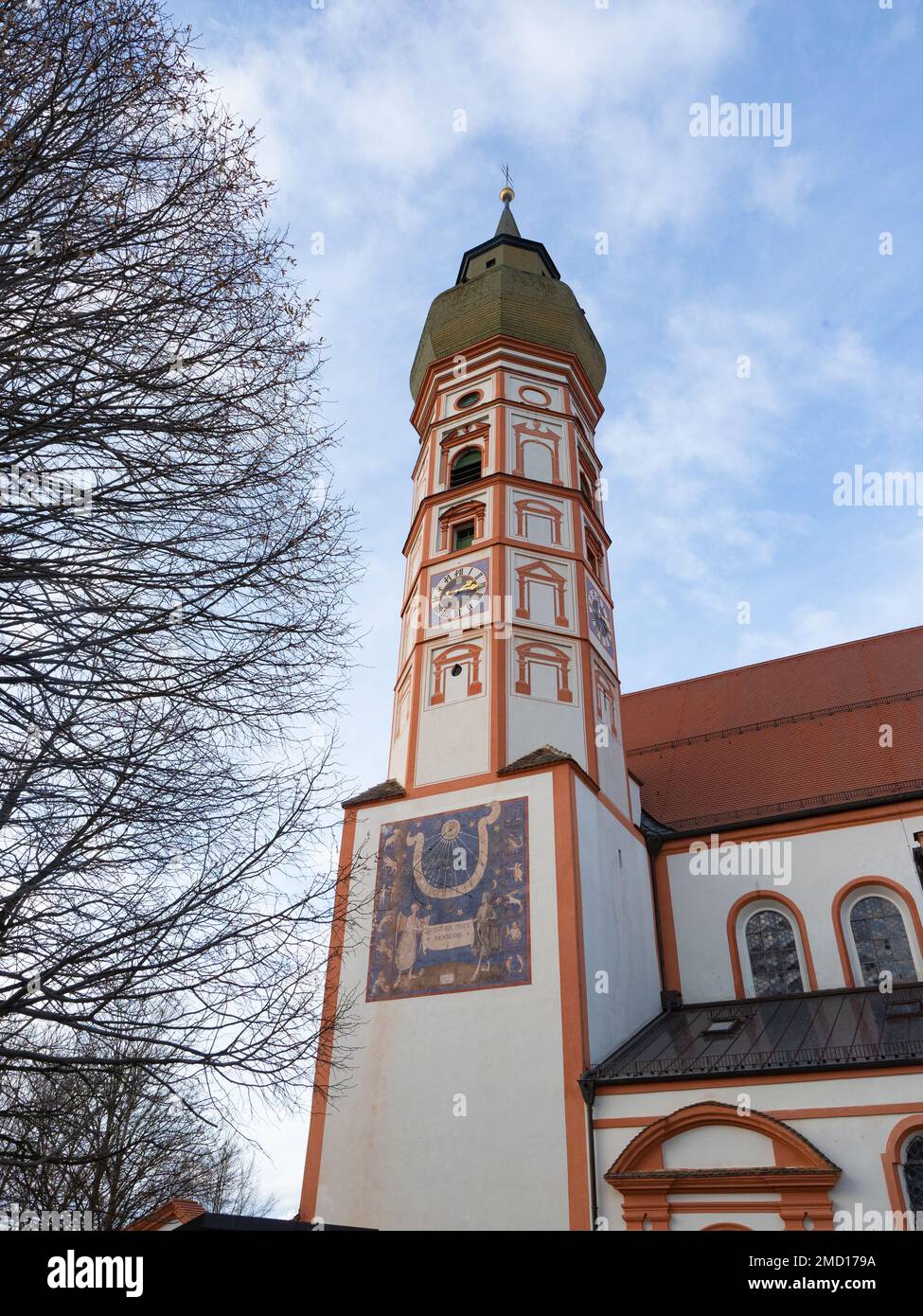 Andechs, Germany - December 27th 2022: Front of the baroque monastery ...