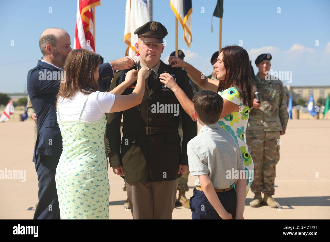 U.S. Army Brig. Gen. Matthew W. Brown's new rank is placed on his ...
